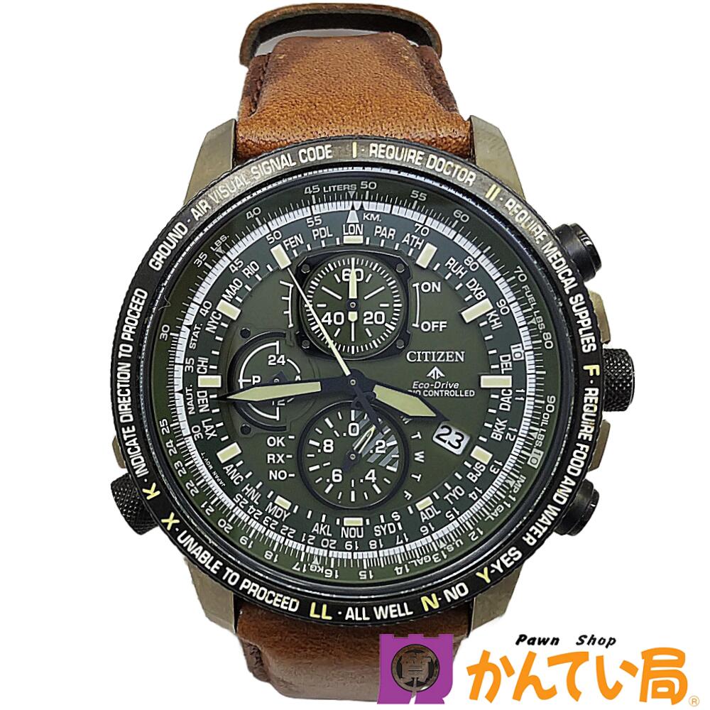 【楽天市場】CITIZEN シチズン AT8194-11X H804-R013548 プロマスター エコドライブ SKYシリーズ グリーン文字 ...