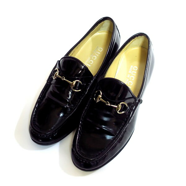 【楽天市場】GUCCI グッチ 100 0255 ホースビット レディース レザー ローファー サイズ35C 約22cm向き【送料無料】【質屋かんてい局横浜港南店】中古品 used AB ...