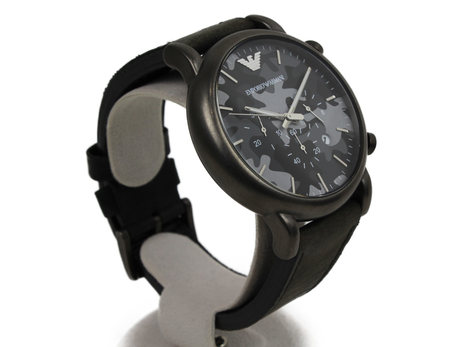 【楽天市場】EMPORIO ARMANI エンポリオ アルマーニ AR1816 クオーツ クロノグラフ デイト カモフラ 明細 グレー メンズ ...