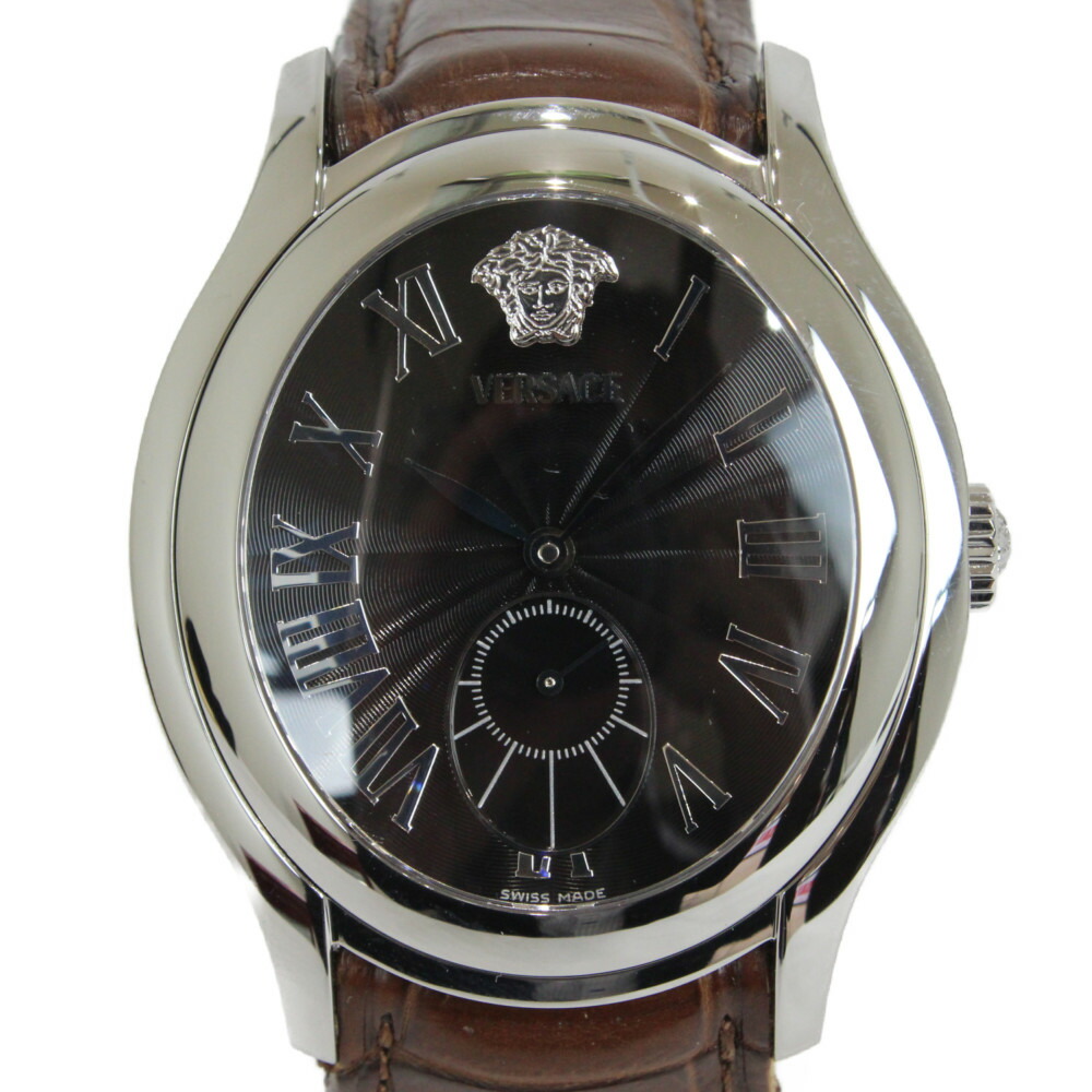 【楽天市場】【OH・P済み】VERSACE ヴェルサーチ OLA99 自動巻き スモールセコンド SS 革ベルト ブラック ブラウン 男女兼用 ...