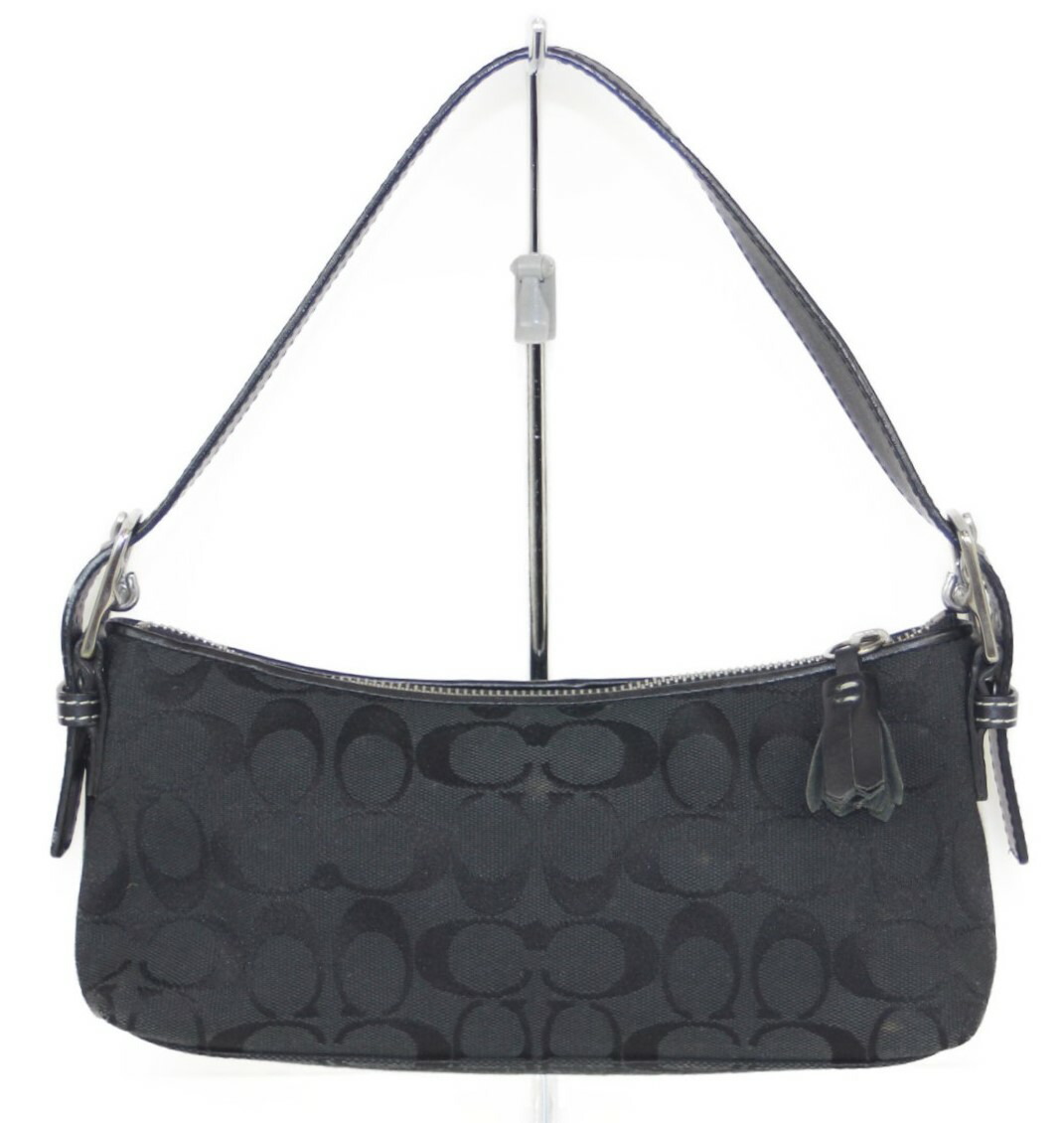 【楽天市場】COACH コーチ シグネチャー ワンショルダーポーチ 6371 ブラック キャンバス レザー レディース ブランド バッグ 【中古】松前R56号店：かんてい局松前R56号店