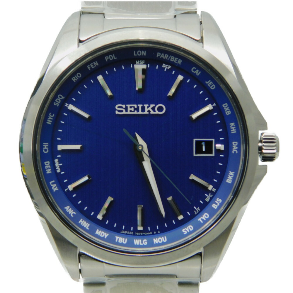 【楽天市場】SEIKO セイコー セイコーセレクション SBTM289 ソーラー電波 デイト チタン シルバー ネイビー文字盤 メンズ 腕時計 ...