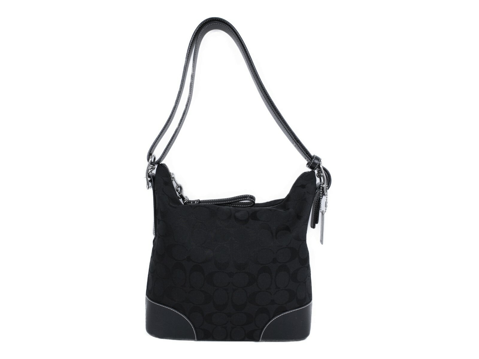 【楽天市場】【布袋あり】COACH コーチ シグネチャーショルダーバッグ 6347 ブラック キャンバス×レザー レディース ギフト ...