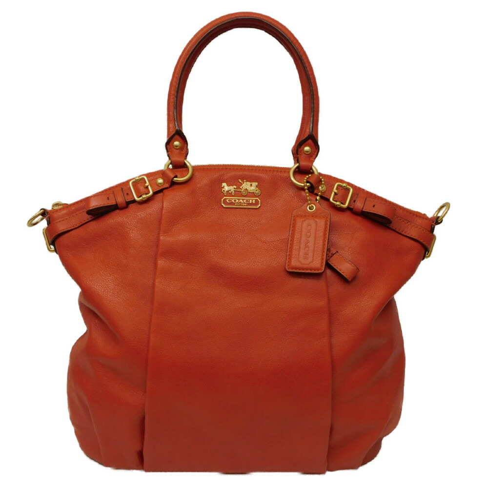 【楽天市場】COACH コーチ 18641 マディソントートバッグ バッグ レディース オレンジ系 レザー ゴールド金具 プレゼント ギフト ...