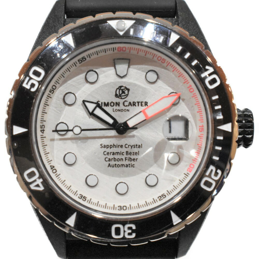 【楽天市場】【箱・保証書あり】SIMON CARTER サイモンカーター腕時計 SPR21519 ラバー 自動巻き ホワイト 保護シール付き ...