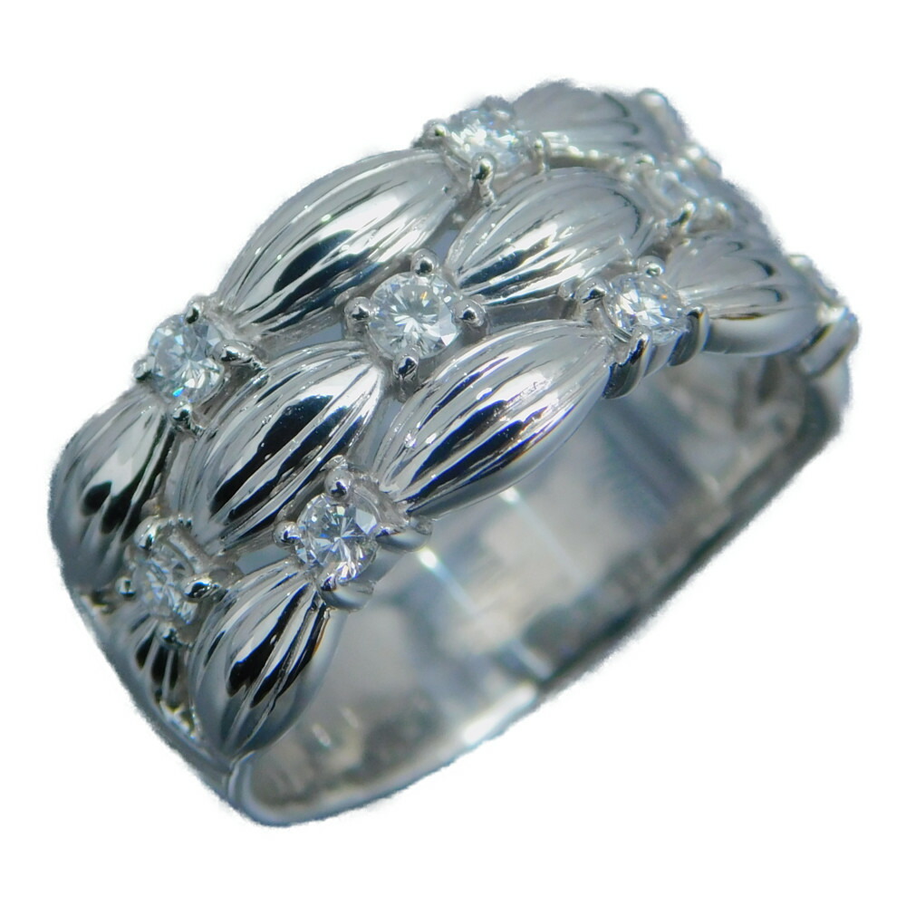 【楽天市場】Pt900 ダイヤモンド D0.46ct デザインリング 17号 太め シンプル メンズ レディース ウィメンズ【中古】新居浜店：かんてい局松前R56号店