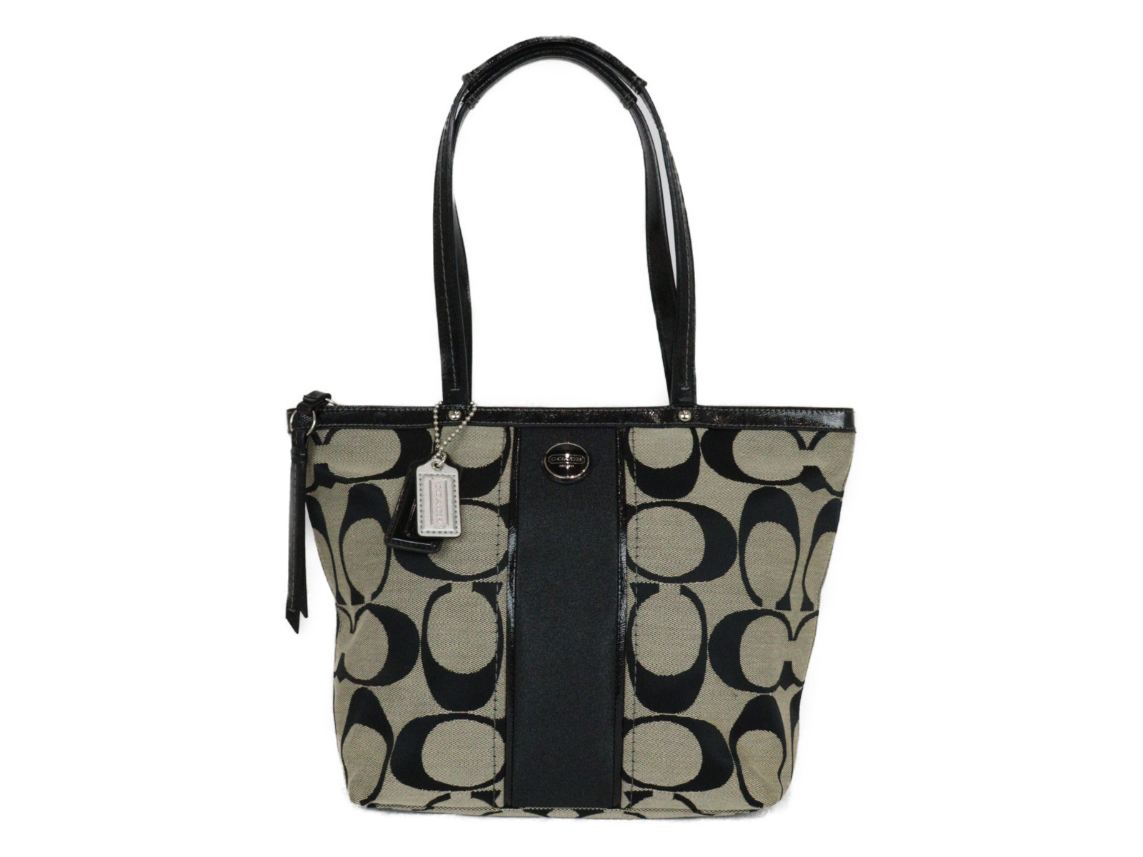 【楽天市場】COACH コーチ トートバッグ F21950 シグネチャー ブラック キャンバス シンプル レディース ギフト プレゼント包装可【中古】松前R56号店：かんてい局松前R56号店