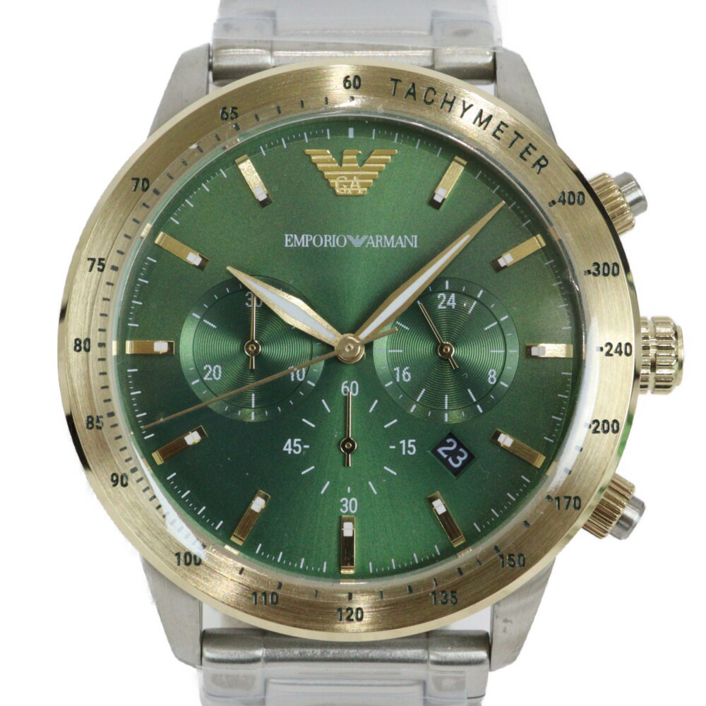 【楽天市場】EMPORIO ARMANI エンポリオ アルマーニ マリオ AR11454 クオーツ クロノグラフ デイト SS イエロー ...