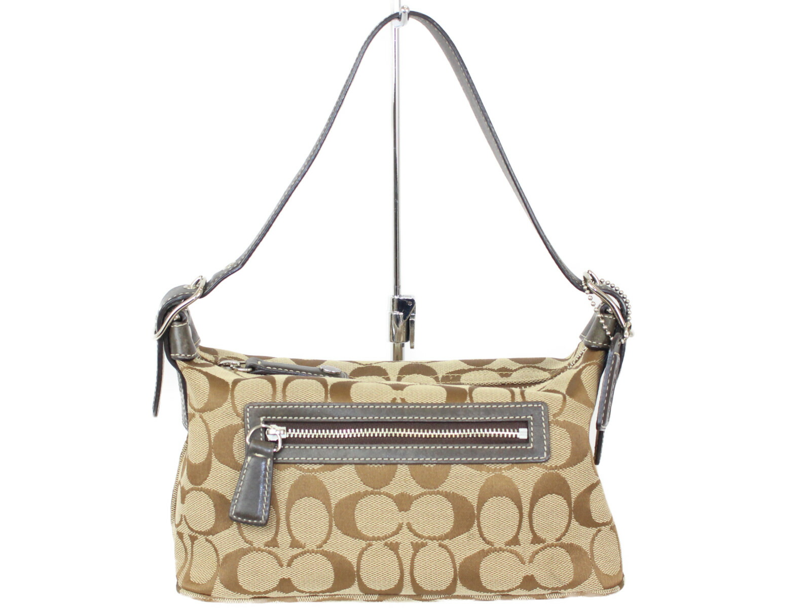 【楽天市場】COACH コーチ ハンドバッグ 6044 シグネチャー ベージュ×ダークブラウン キャンバス×レザー レディース ギフト ...