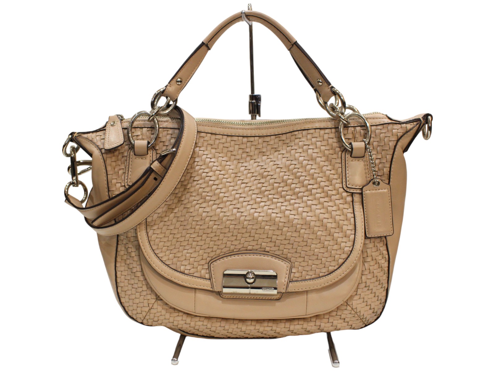 【楽天市場】COACH コーチ 2WAYショルダーバッグ 19312 ベージュ系 レザー ハンドバッグ 斜め掛け レディース 定番 人気 ギフト プレゼント包装可【中古】松前R56号店 ...