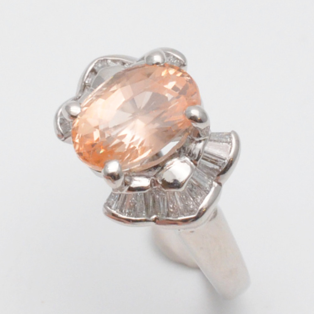 【楽天市場】Pt900 サファイア・ダイヤリング プラチナ サファイア2.76ct ダイヤモンド0.35ct 約8号サイズ 重量約6.1g 指輪 ジュエリー アクセサリー レディース 【中古 ...