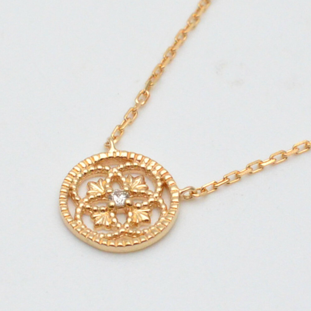 【楽天市場】agete アガット ダイヤネックレス K18/K14 ダイヤモンド0.01ct チェーン約40cm 重量約1.3g ペンダント ジュエリー アクセサリー 【中古】：質屋かんてい局 盛岡店