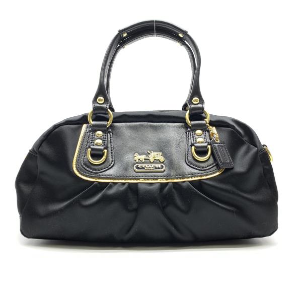 【楽天市場】COACH コーチ 12927 アマンダ サテン ミニ サッチェル ハンドバッグ ショルダーバッグ 黒 ブラック ファスナー開閉 ...