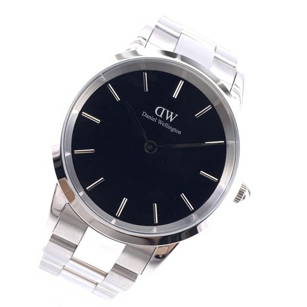 【楽天市場】美品 ダニエルウェリントン DW00100342 ICONIC LINK 40mm 腕時計 クオーツ 2針 アナログ 黒文字盤 ...