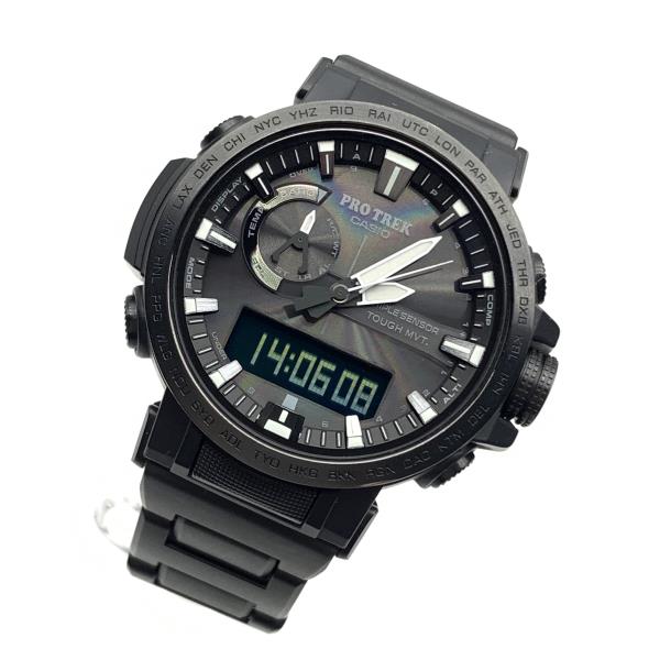 【楽天市場】CASIO カシオ 腕時計 PRW-60FC-1AJF プロトレック アナデジ ブラック 黒 ソーラー電波 クオーツ カレンダー ...