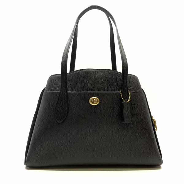 【楽天市場】COACH コーチ 89486 キャリーオール トートバッグ ショルダーバッグ 黒 ブラック レザー ファスナー レディース ...
