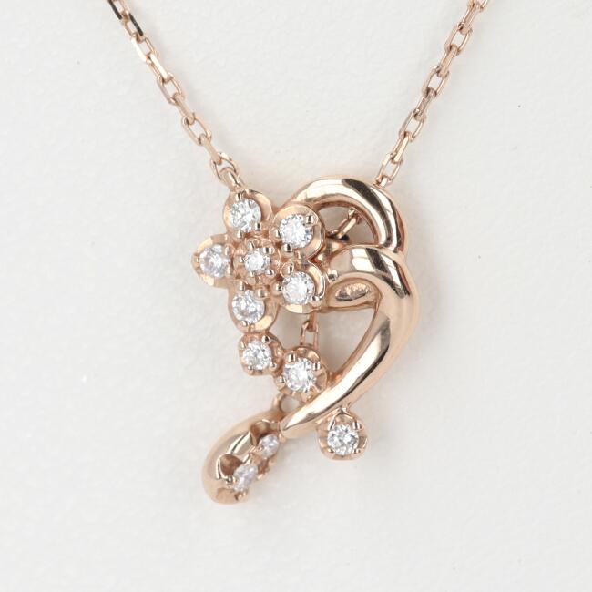 【楽天市場】 ヴァンドーム青山【vendome aoyama】K18PG クリスティーヌネックレス 約1.8g/約40cm ダイヤモンド ピンクゴールド レディース ブランド アクセサリー ...