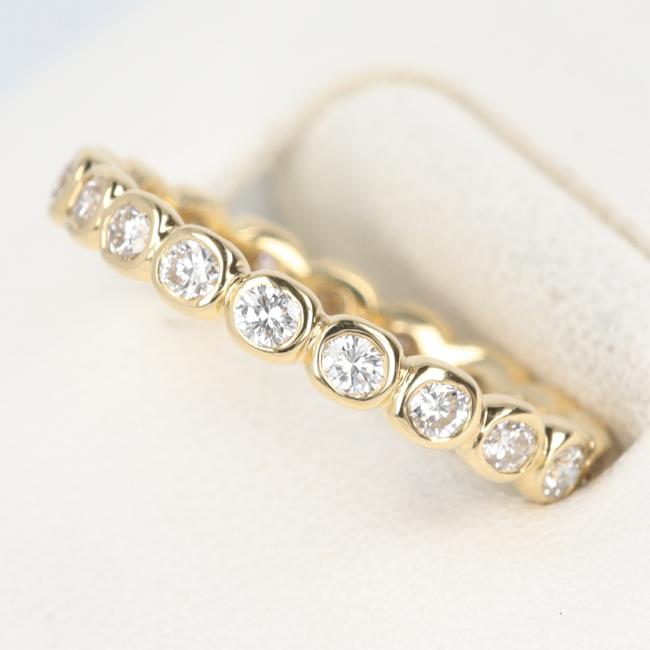 【楽天市場】K18YG フルエタニティ ダイヤモンド付リング D0.60ct 約1.9g/約8号 イエローゴールド Gold JEWELRY 貴金属 指輪 レディース/女性【中古】h：質屋 ...