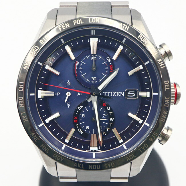 【楽天市場】シチズン【CITIZEN】H800-T027024 アテッサ・エコドライブ ソーラー電波時計 ブラック/黒 チタン ソーラー ...