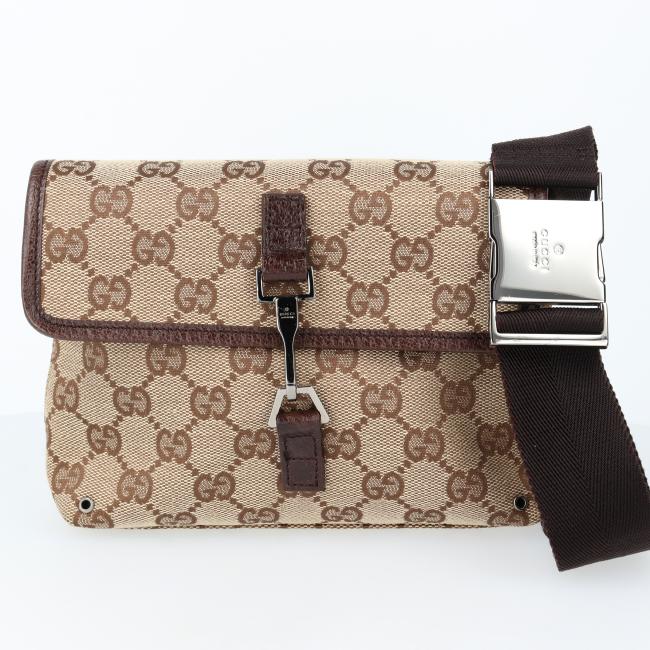 【楽天市場】グッチ【GUCCI】92543 ボディバッグ ウエストバッグ GGキャンバス×レザー 斜め掛け クロスボディ 男性/メンズ ギフト ...