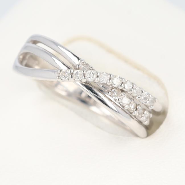 【楽天市場】【お値下げしました！48,000円→45,000円】K18WG ダイヤモンド付リング D0.15ct 約3.3g/約10号 ホワイトゴールド JEWELRY 貴金属 指輪 ...
