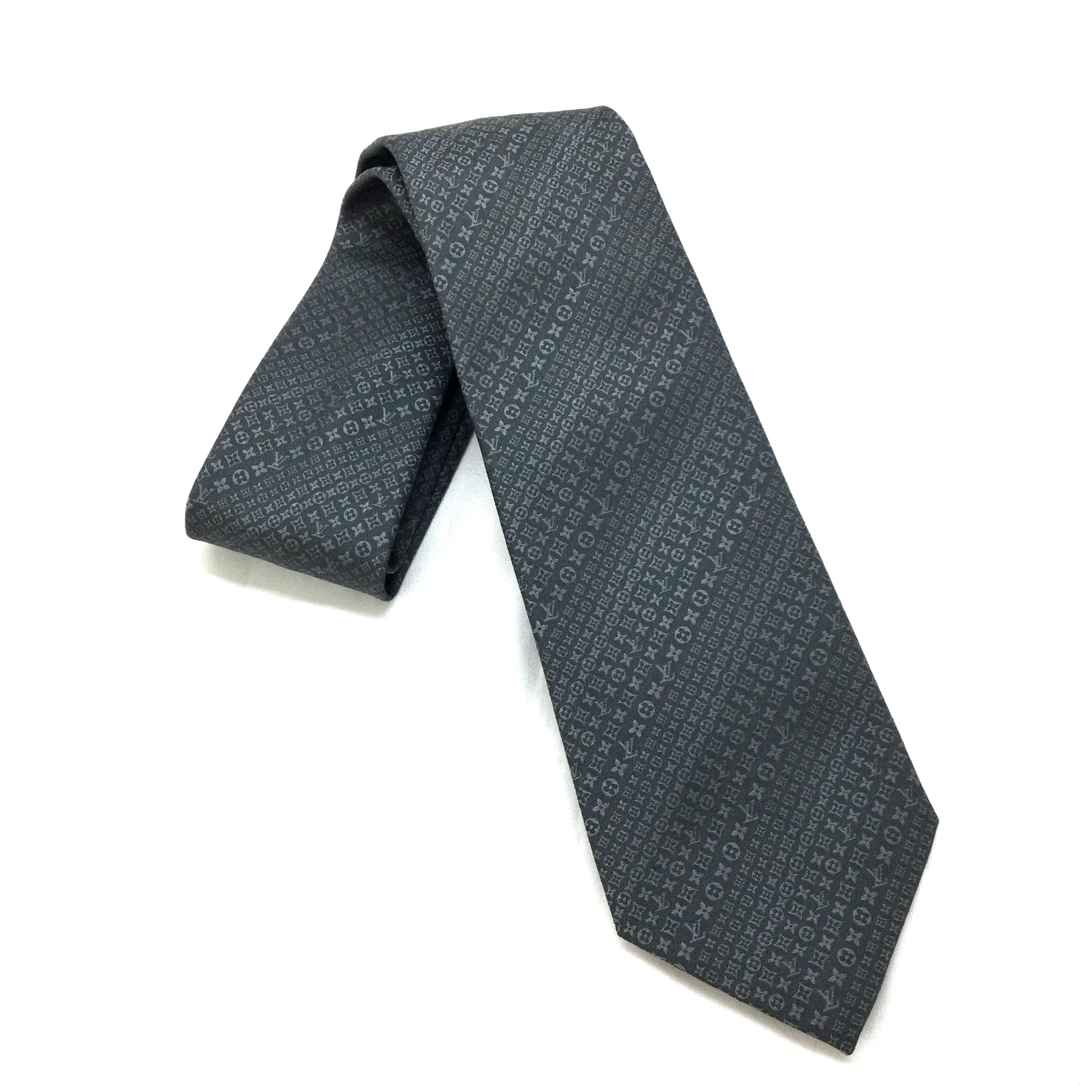 【楽天市場】N【LOUIS VUITTON】ルイヴィトン ネクタイ グレー系 シルク100% オシャレ ビジネス メンズ ブランドネクタイ ...