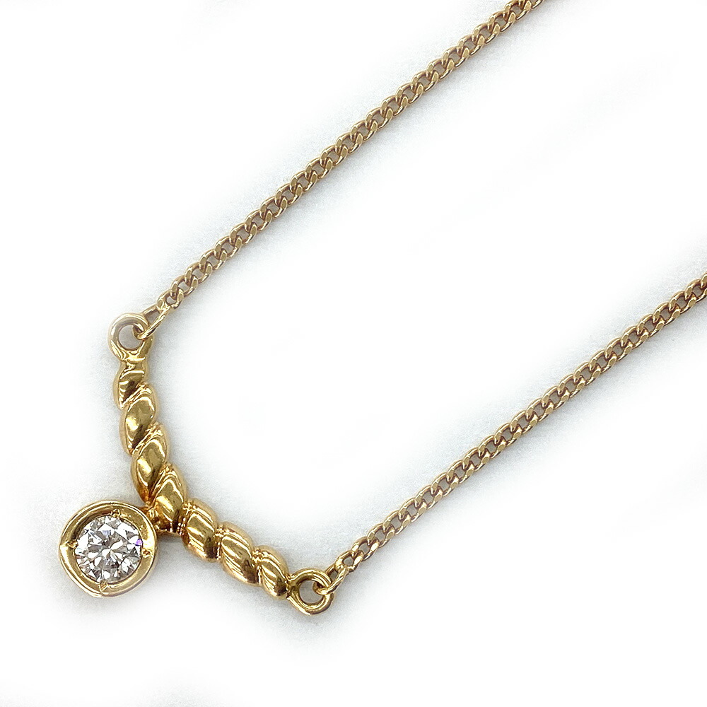 【楽天市場】K ダイヤネックレス D0.14ct K18 ゴールド イエローゴールド 約40cm 3.1g 金 本体のみ 送料込 お買い得 特別価格 普段使い カジュアル ファッション ...