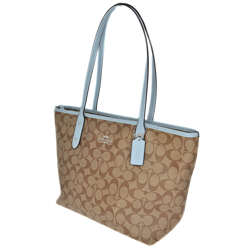 【楽天市場】COACH【コーチ】F58292 トートバッグ 肩掛け 鞄 かばん コーティング キャンバス レザー シグネチャー ベージュ系 ...