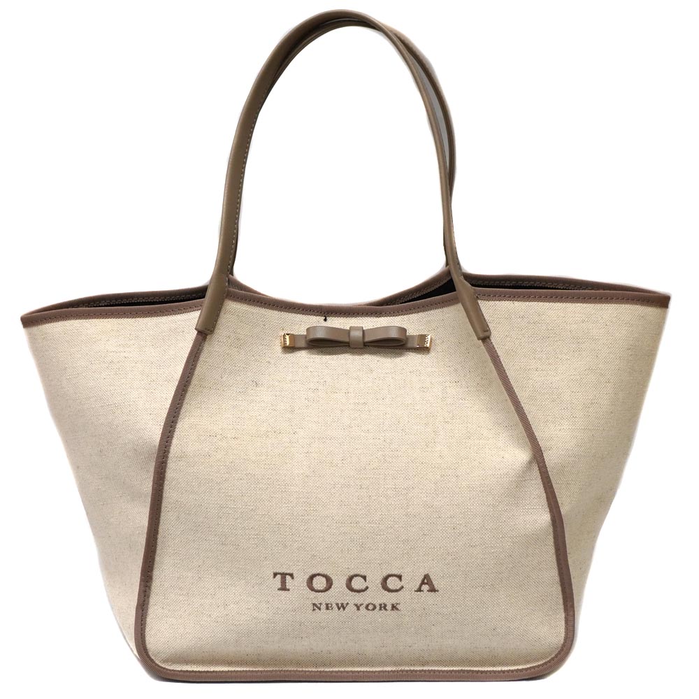 【楽天市場】TOCCA【トッカ】リボントート トートバッグ 綿 麻 肩掛け 軽量 大容量 レディース ホワイト TOCCA NEW YORK 【中古】USED-7 質屋 かんてい局北名古屋店 ...