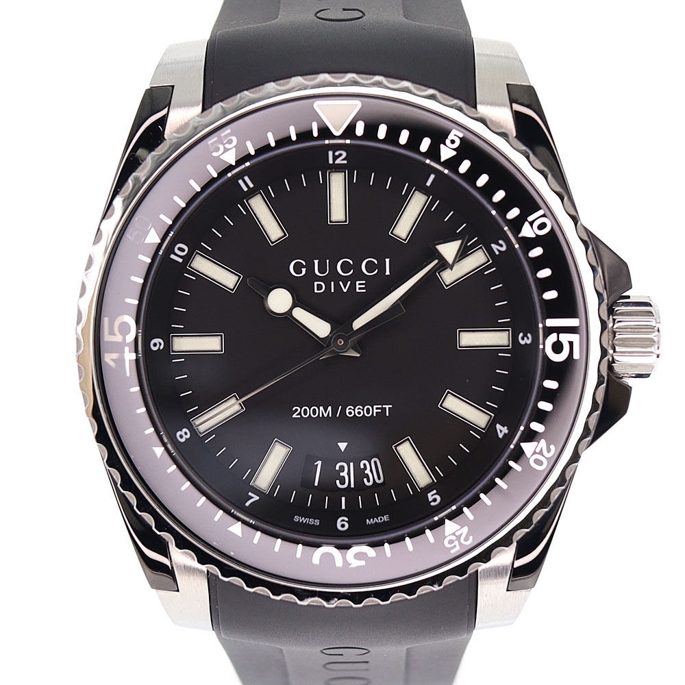 【楽天市場】グッチ Gucci 136.2 ダイヴ ブラック【中古】：質屋かんてい局 楽天市場店