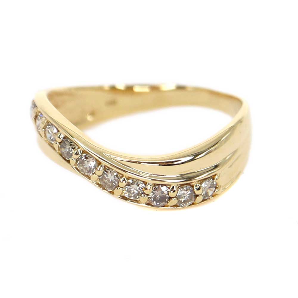 【楽天市場】K18 18金 YG ダイヤモンドリング 0.30ct 約11号 指輪【中古】：質屋かんてい局 楽天市場店