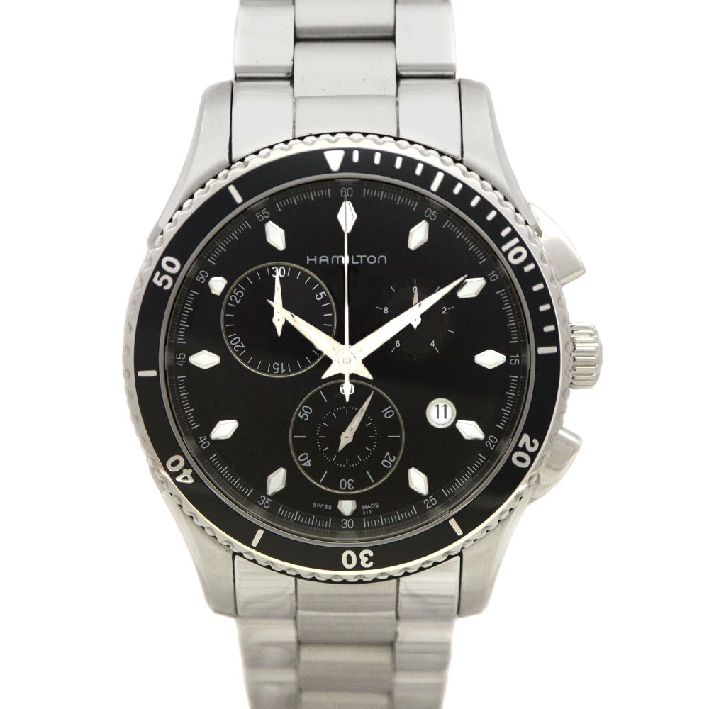 【楽天市場】ハミルトン Hamilton H375120 H37512131 ジャズマスター シービュークロノ クォーツ ブラック文字盤【中古 ...
