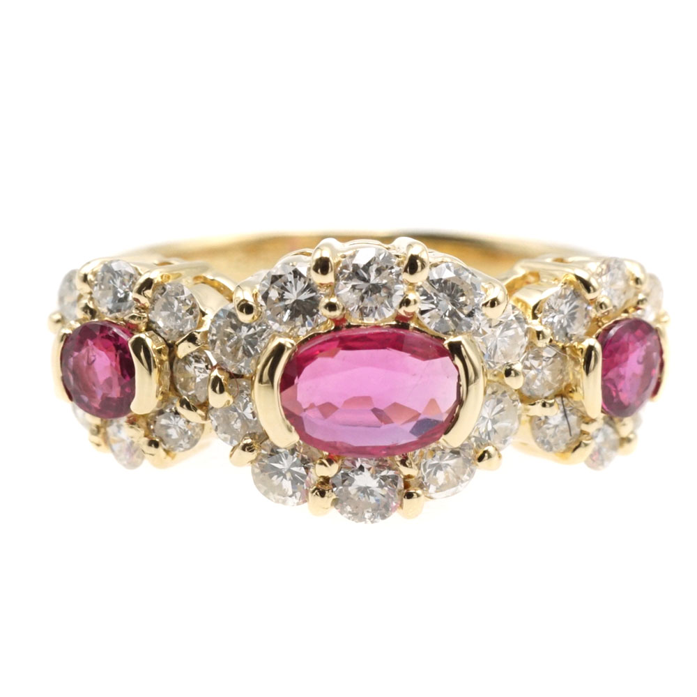 【楽天市場】K18 ゴールド R0.74ct ルビー リング 【中古】：質屋かんてい局 楽天市場店