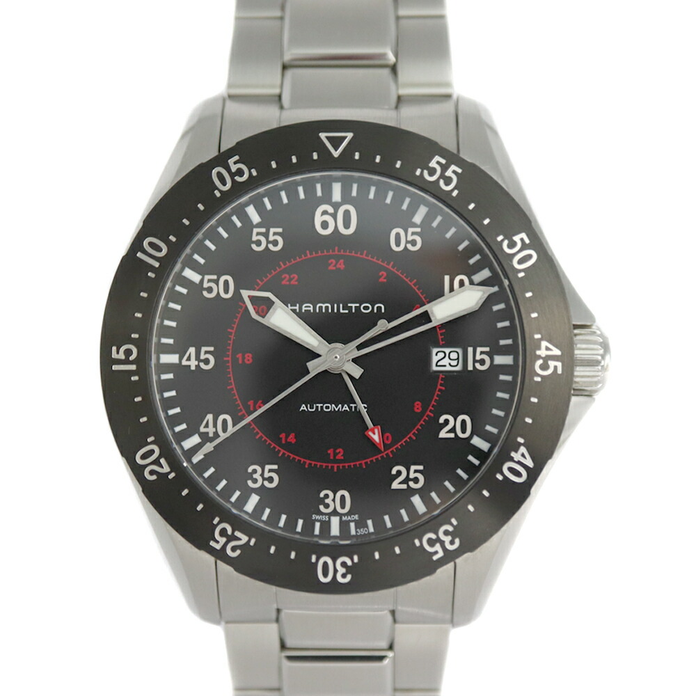【楽天市場】ハミルトン Hamilton H76755135 カーキアビエーション パイロットGMT ブラック 【中古】：質屋かんてい局 楽天市場店