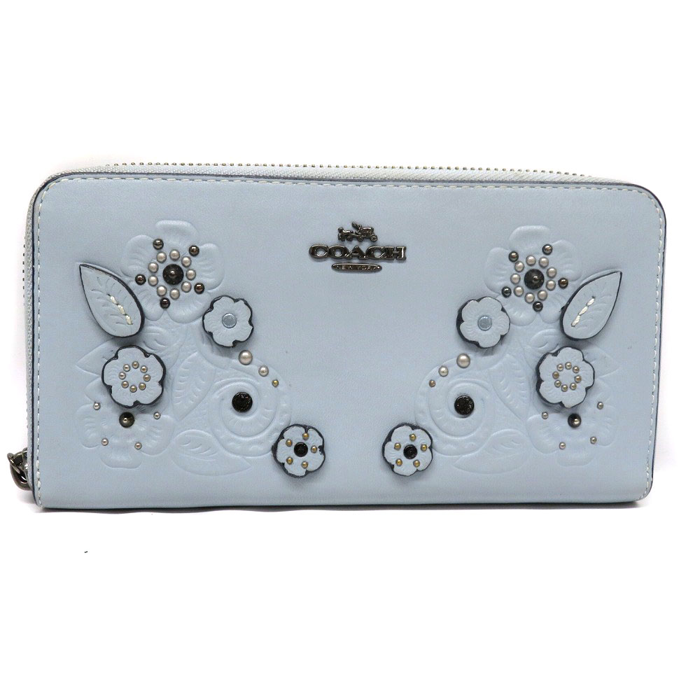 【楽天市場】【値下げ】COACH【コーチ】12039 ラウンドファスナー財布 フラワー スタッズ 【中古】USED【7】質屋 かんてい局細畑店 ...