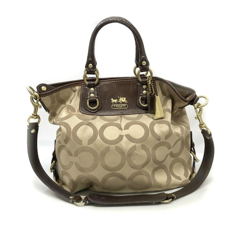 【楽天市場】【値下げ】COACH 【コーチ】 12963 2WAY バッグ ショルダーバッグ レザー キャンバス ブラウン系 レディース ...