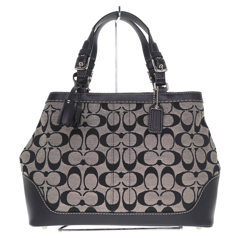 【楽天市場】コーチ Coach 6830 ハンドバッグ シグネチャー キャリオール ブラック 【中古】：質屋かんてい局 楽天市場店