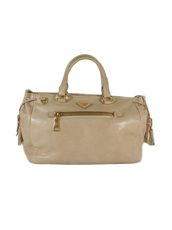 【楽天市場】PRADA プラダ BN1921 ヴィテロシャイン2way ショルダー トート バッグ デザートベージュ【中古】かんてい局【楽ギフ_包装選択】：かんてい局熊本店