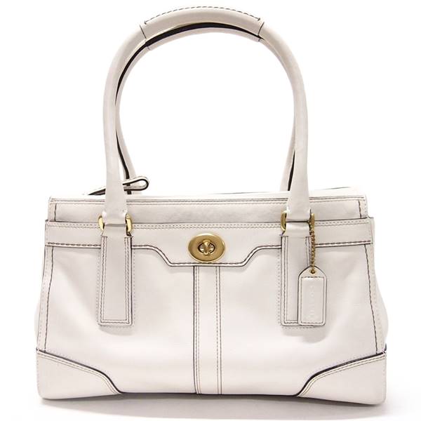 【楽天市場】【中古】COACH 11047 ハンプトンズ ミディアム キャリーオール ハンドバッグ オフ ホワイト 白 ライトグレー 肩掛け ゴールド トート バッグ レザー コーチ ...