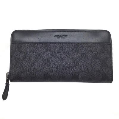 【楽天市場】COACH【コーチ】5015 アコーディオン ジッピーウォレット PVCコーティング キャンバス×レザー/グレー×シルバー金具 ...