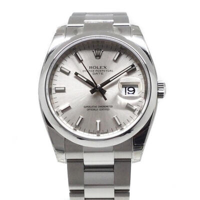 【楽天市場】ROLEX ロレックス 115200 オイスターパーペチュアル デイト 自動巻き シルバー文字盤 100M防水 【約16.5cm ...