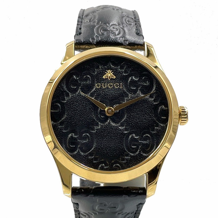 【楽天市場】GUCCI クッチ YA1264034A(126.4) Gタイムレス クォーツ ブラック 日常生活防水 ステンレススティール【中古 ...