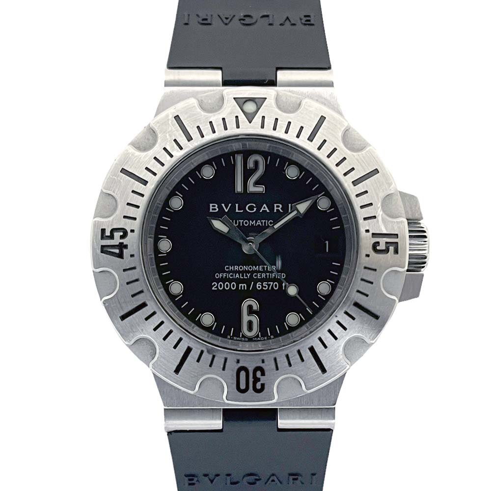 【楽天市場】【良品/付属品〇】 ブルガリ BVLGARI SD42S ディアゴノ スクーバプロフェッショナル シルバー ブラック メンズ 【中古】：質屋かんてい局山形北店