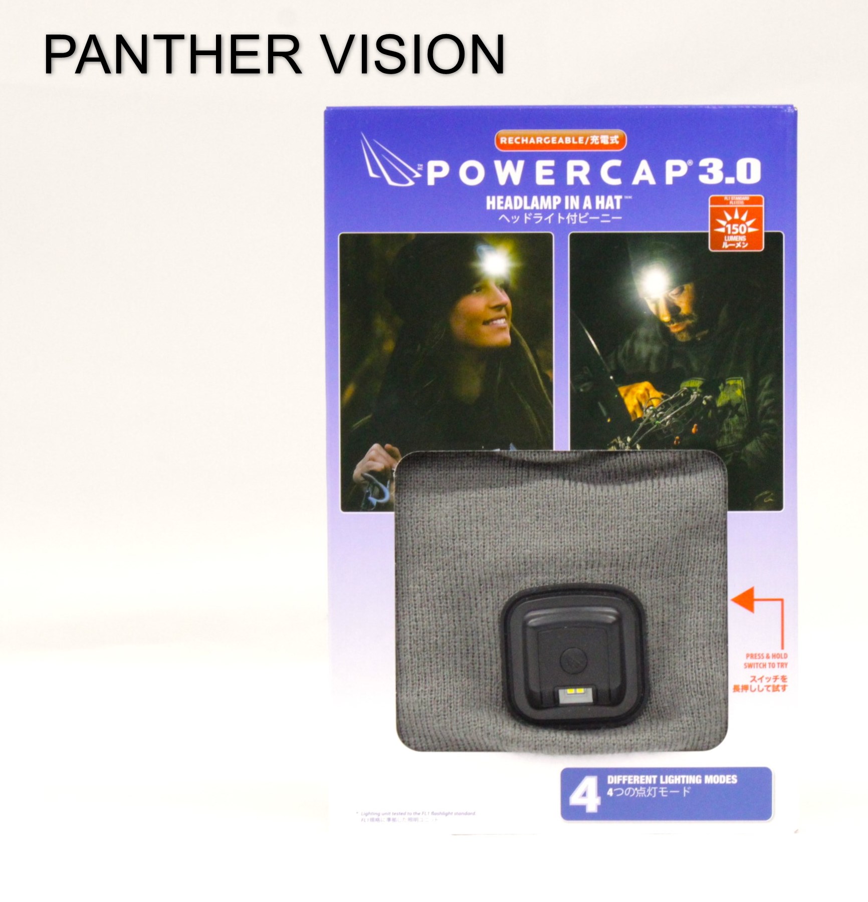 【楽天市場】送料無料 アウトレット PANTHER VISION ユニセックス 小物 パワーキャップ LEDライト付きビーニー帽 オール ...