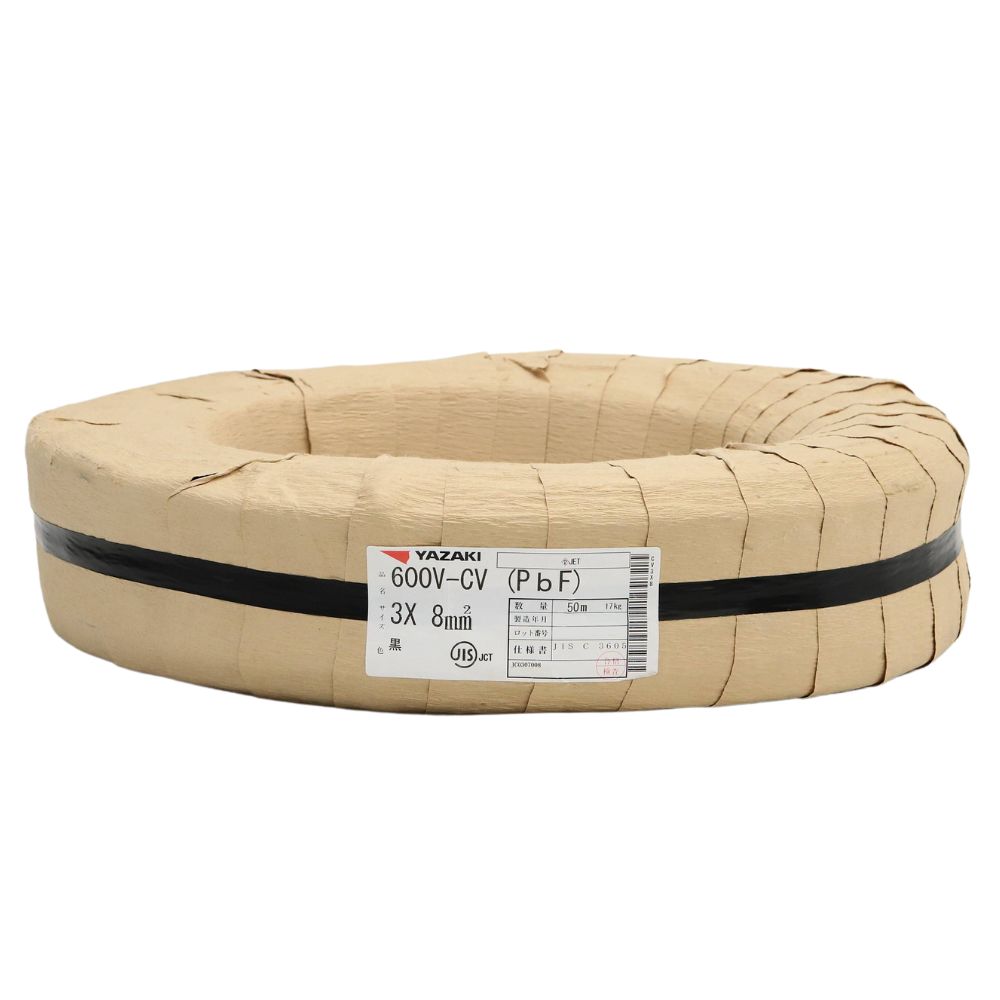 【楽天市場】送料無料 YAZAKI 矢崎 600V CV 架橋ポリエチレン絶縁 ビニルシースケーブル 3×8mm 8-3c 50m ※北海道、沖縄、離島発送不可 W4B：KaNZaBuRo