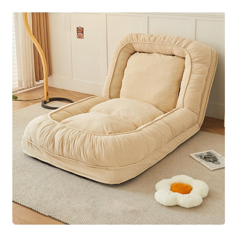 【楽天市場】ソファ ソファーベッド レザー 幅95cm 極厚クッション クッション付き フロアソファー フロアソファー シングル 折りたたみ ...