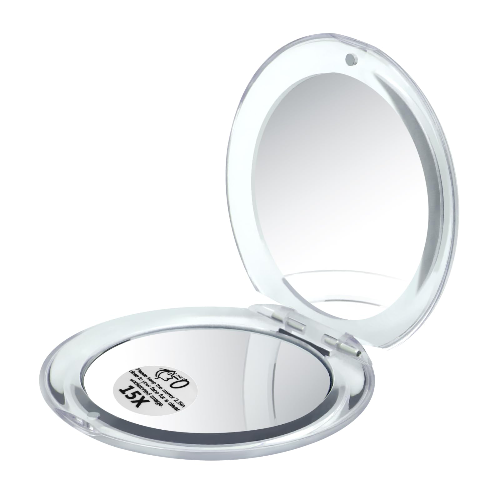 【楽天市場】コンパクトトラベル拡大鏡 ポータブル 小型ミニポケットミラー 雪の結晶 1倍 15倍 財布に最適 シルバー 3.3インチ x 3. ...