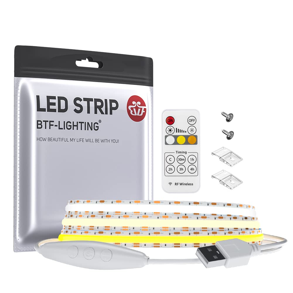 【楽天市場】FCOB COB CCT LEDテープライト USBライト フレキシブル 高密度 LEDテープライト 2M 640LED/m ...