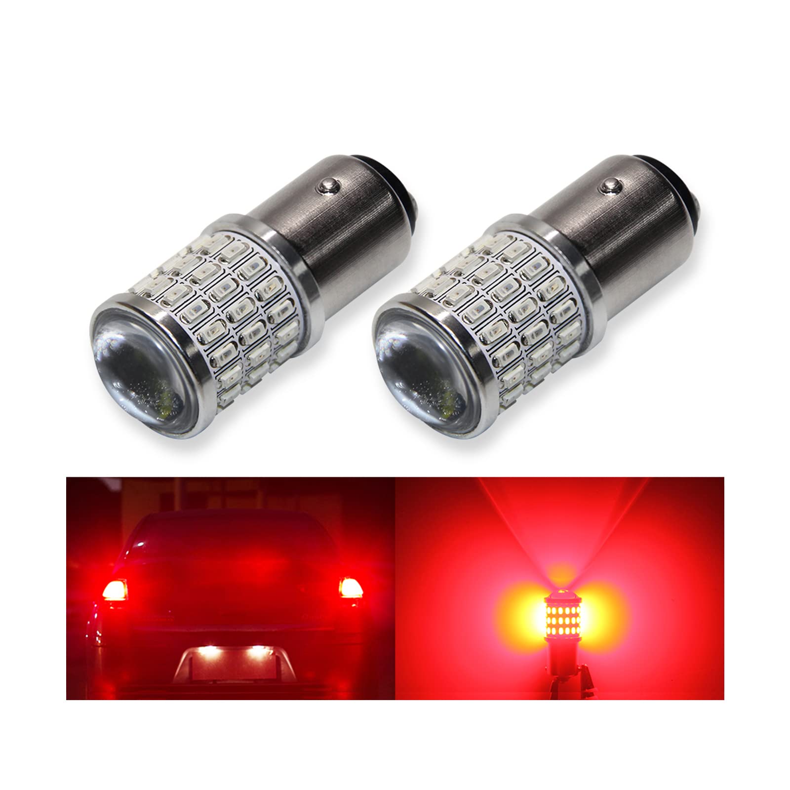 【楽天市場】S25 LED ブレーキバルブ レッド S25 ダブル LED テールランプ ストップランプ 180度 段違いピン BAY15D DC9-50V 12V車 24V車汎用 24V ...