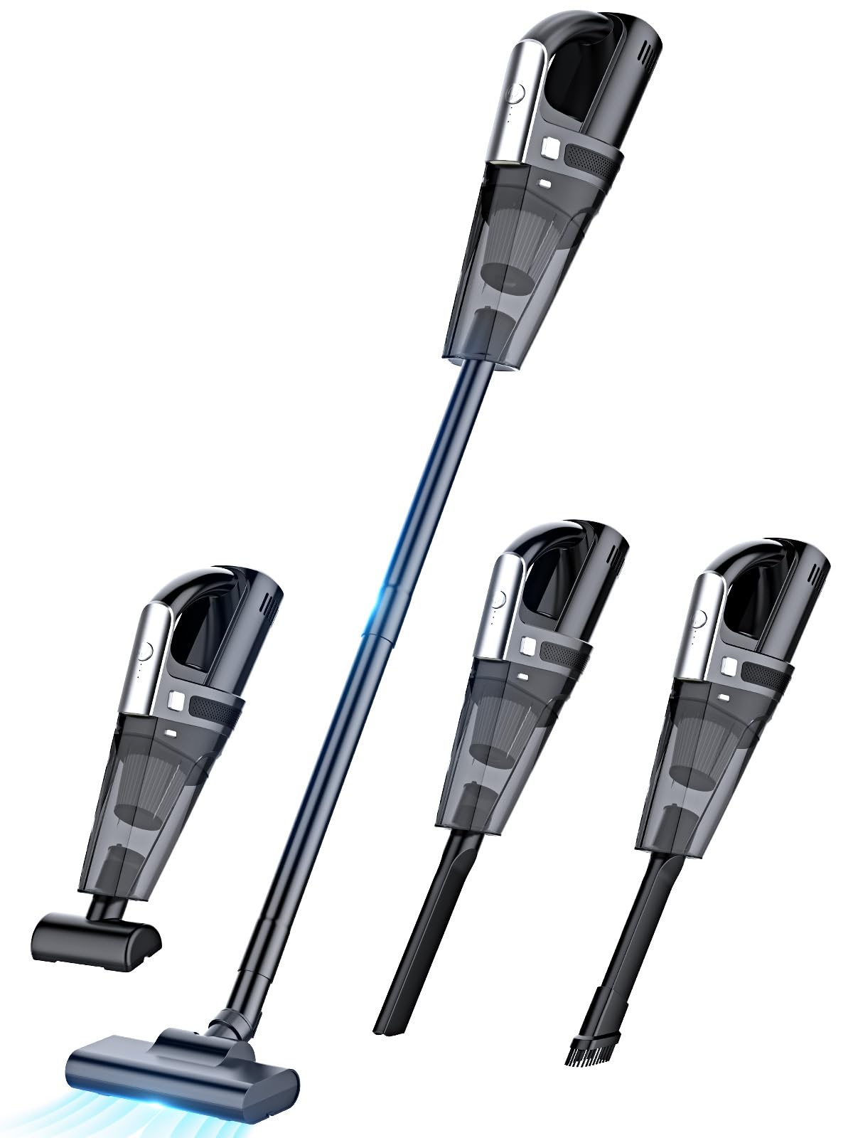 【楽天市場】【12000pa 強力吸引】掃除機 コードレス スティック掃除機 2WAY ハンディー クリーナー スティック 一クリーナー 電気掃除機 5種類ノズル 軽量 Type-C充電式 ...